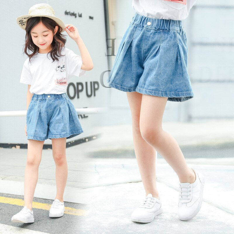 Denim Shorts For Girls Kids Summer Jean Short Pant... – Vicedeal