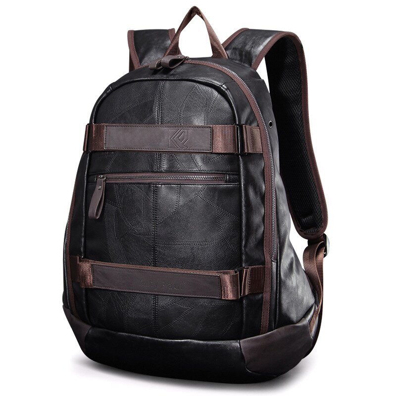 Men PU Leather Backpacks Large Capacity Travel Ruc... – Grandado