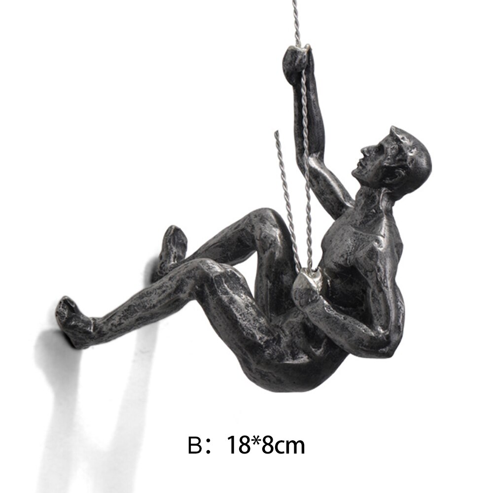 Climbing Man Resin Iron Wire Wall Hanging Decorati... – Vicedeal