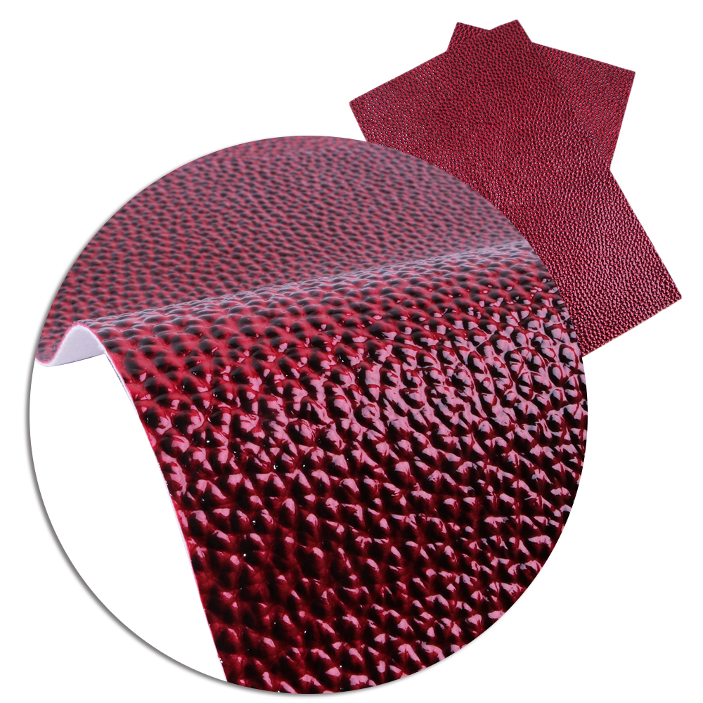 30*140cm ensfarvede blanke litchi syntetisk læder ... – Vicedeal