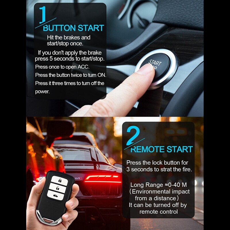 Car Start One-Key Anti-Theft System PKE Keyless En... – Vicedeal