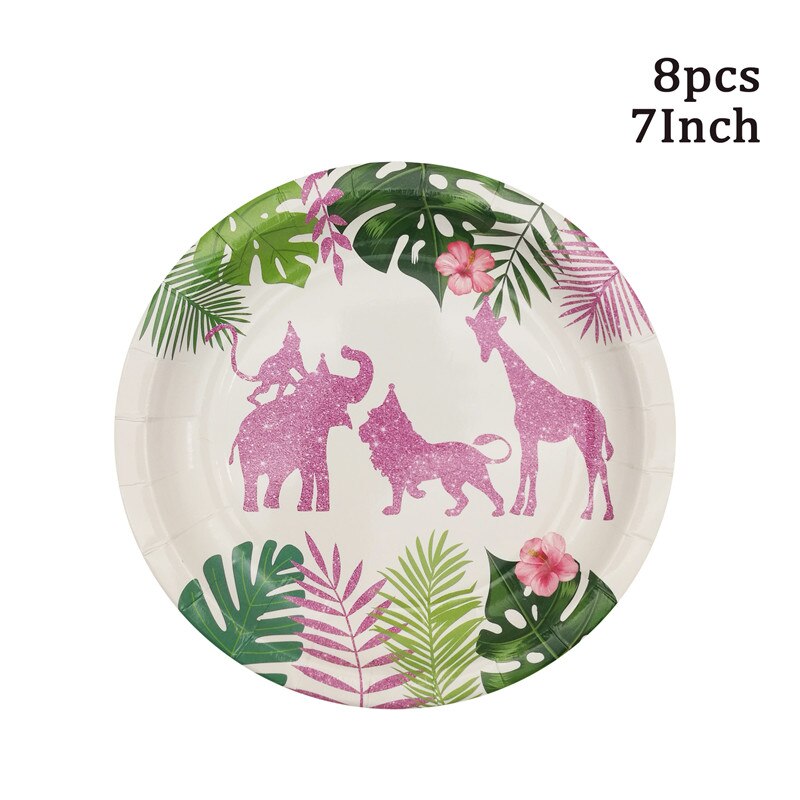 Wild One Theme Party Safari Animals Paper Plates C... – Grandado