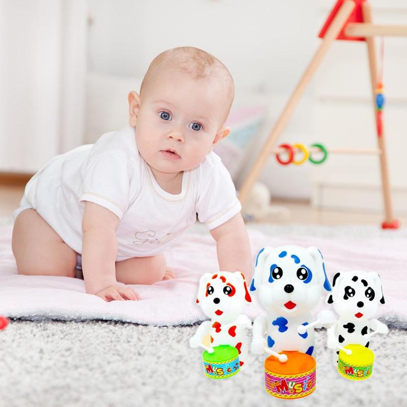 Funny Cute Cartoon Dog Drumming Toys Clockwork Win... – Grandado