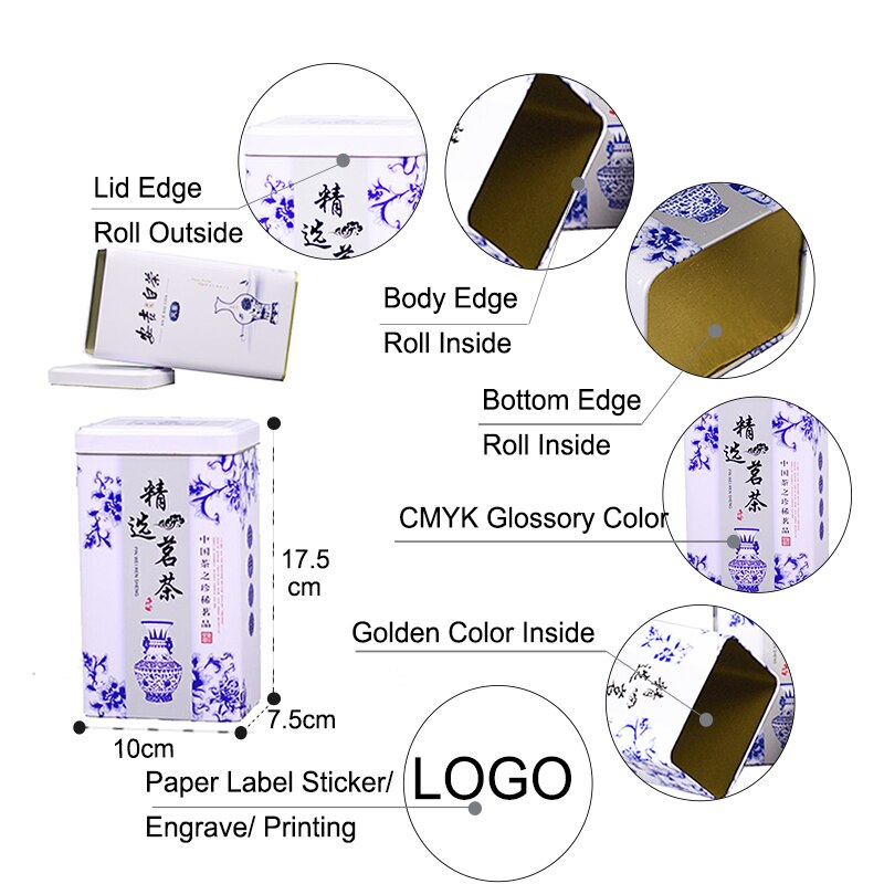 Xin Jia Yi Verpakking Tin Box Metal Rechthoek Opbe... – Vicedeal