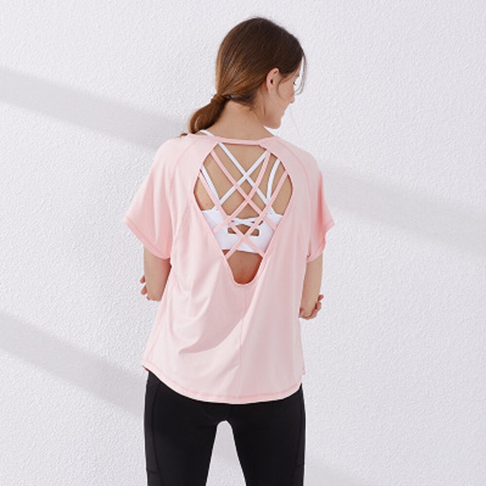 Women Workout Shirts Short Sleeve Training Sports ... – Vicedeal