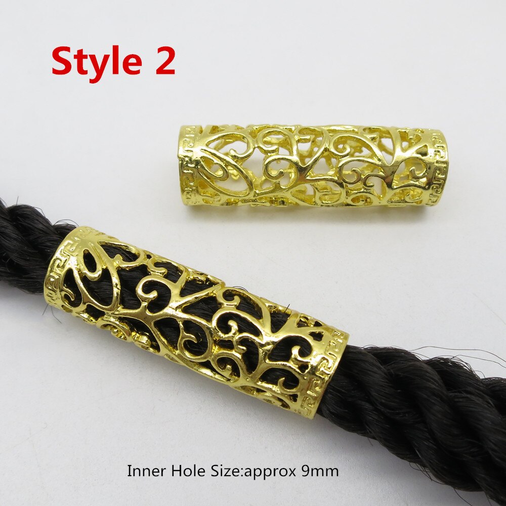 1pcs/2pcs Golden metal long hair braid dread dread... – Grandado