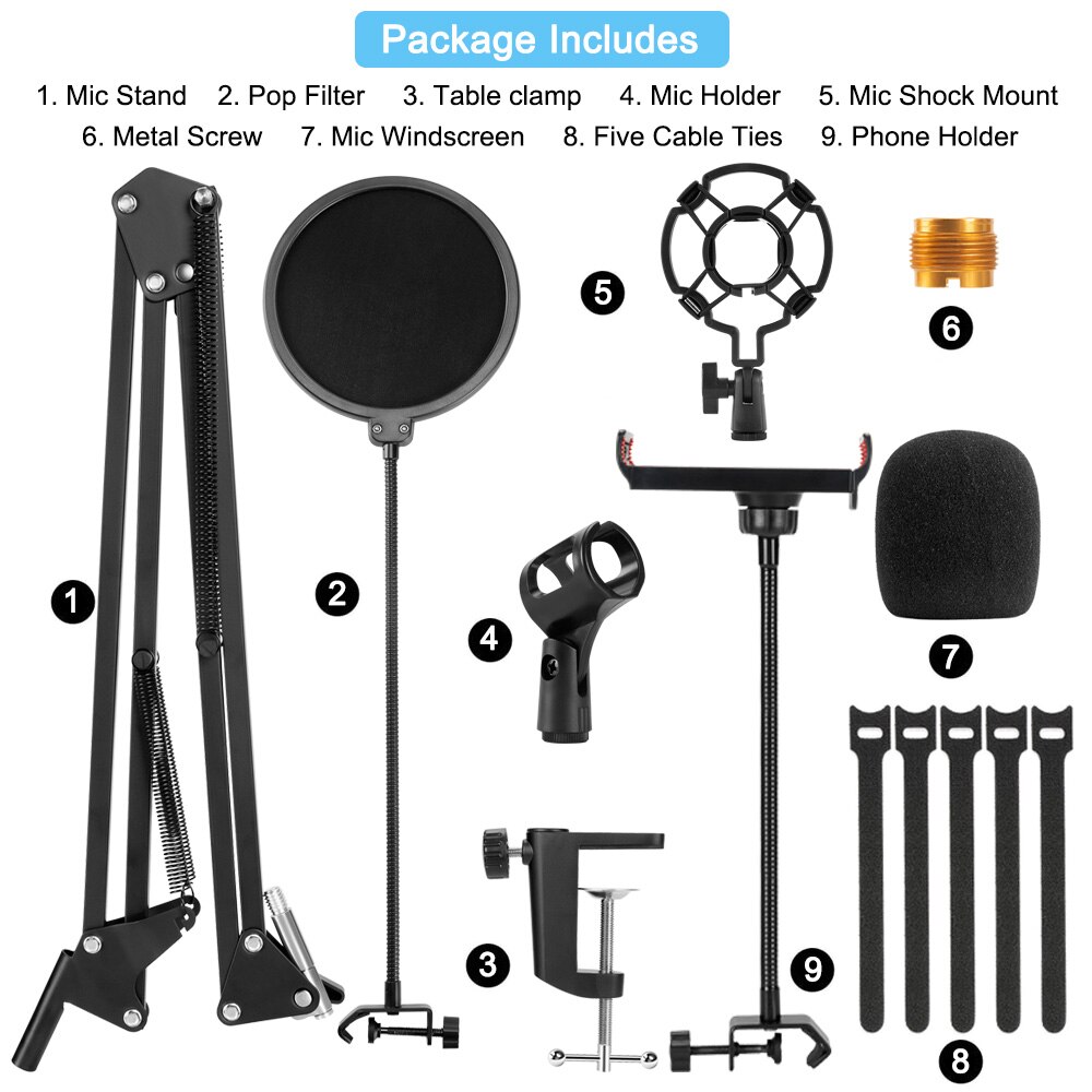 Microphone Stand Upgraded Microphone Boom Arm With... – Vicedeal