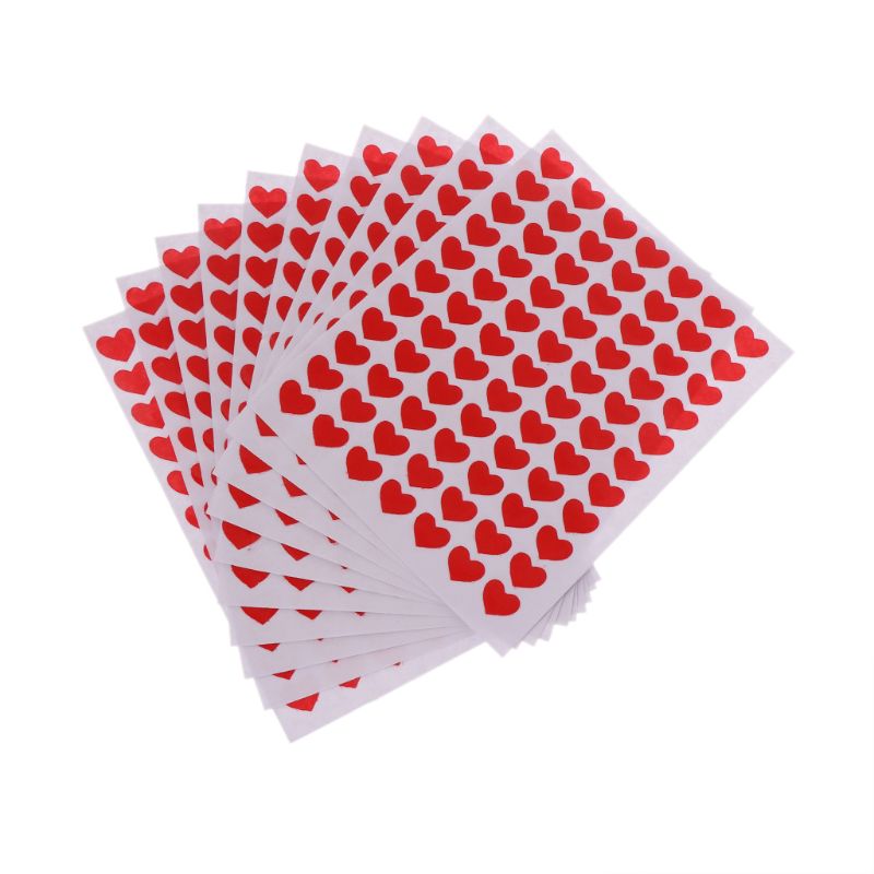 10 Sheets Heart Stickers Love Decorative Sticker K... – Vicedeal