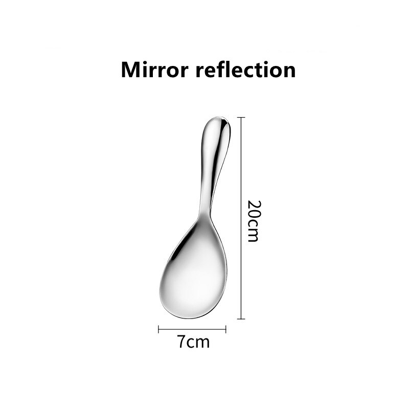 304 Stainless Steel Mirror Matte Silver Rice Spoon... – Vicedeal
