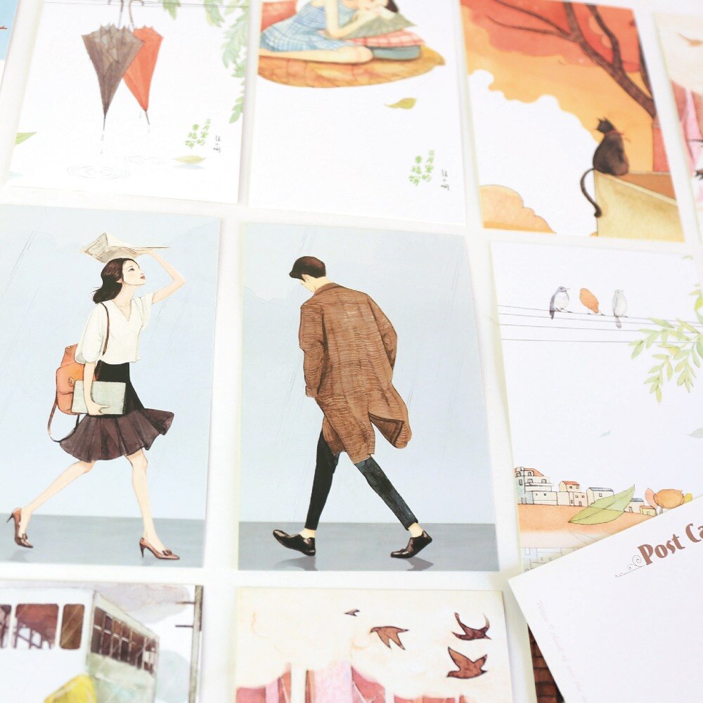 30 Sheets/Set Happy Life in March Postcard Greetin... – Grandado