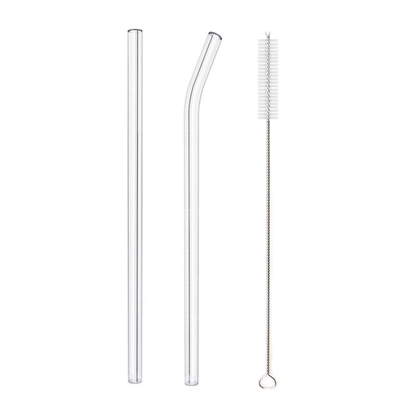 200*8mm Clear Glass Straws for Smoothies Cocktails... – Grandado