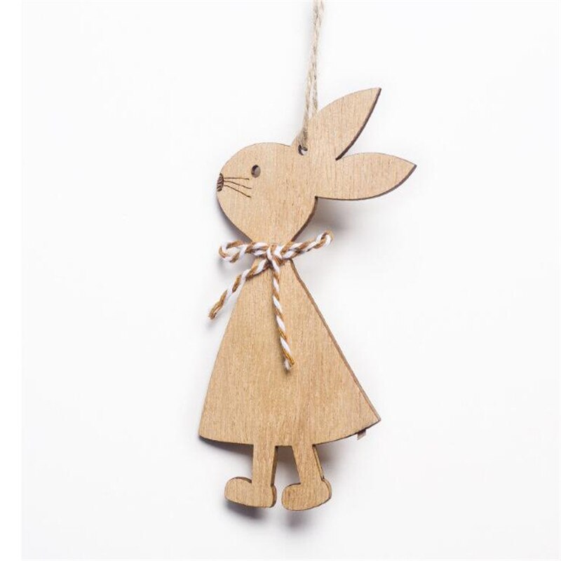 Easter Rabbit Wooden Desktop Decoration Wood Craft... – Grandado