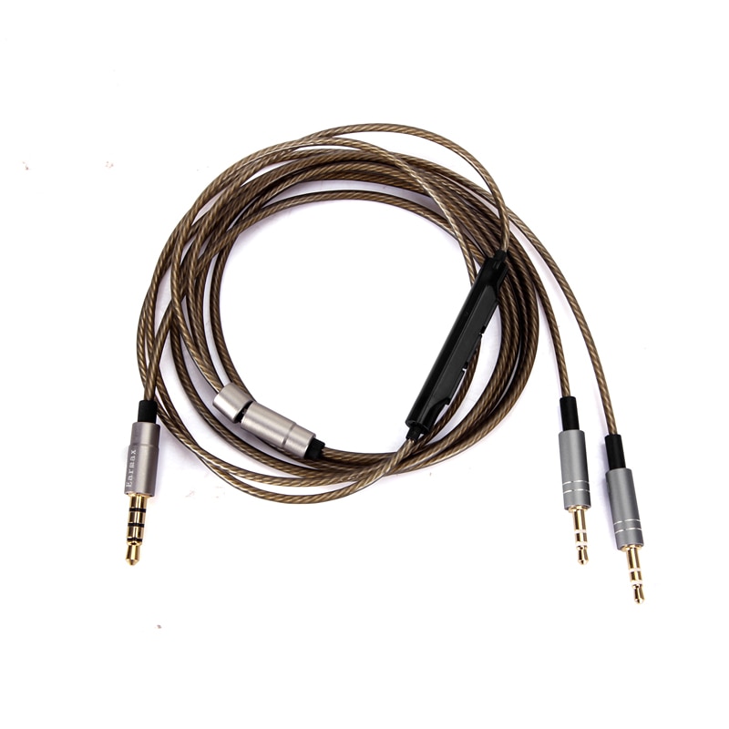 Silver Audio Cable with mic For Hifiman HE400S HE-... – Grandado