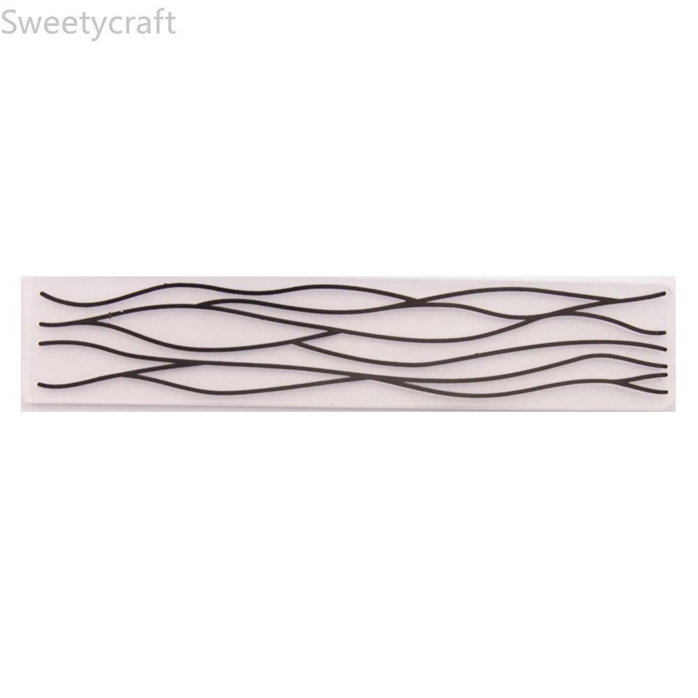 Wave Line Pattern Stencils Plastic Embossing Folde... – Grandado