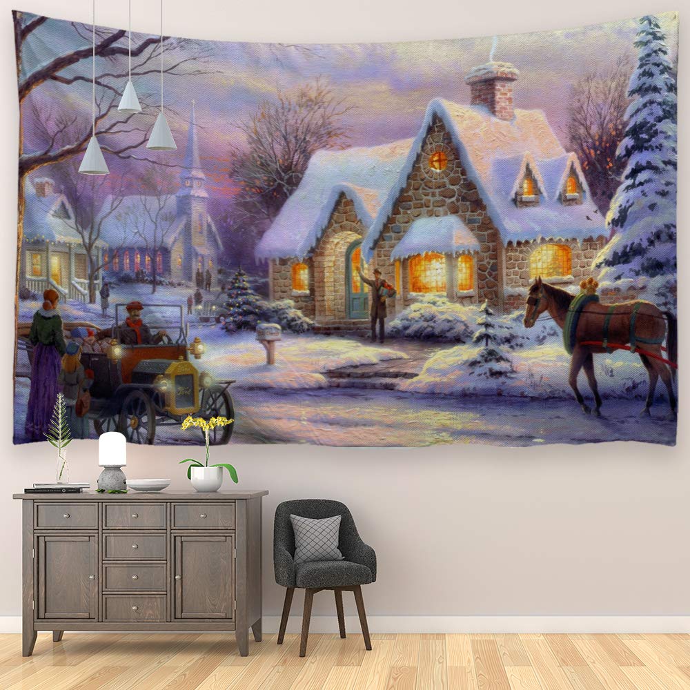 Christmas Tapestries Wall Hanging Winter Snow Clas... – Grandado