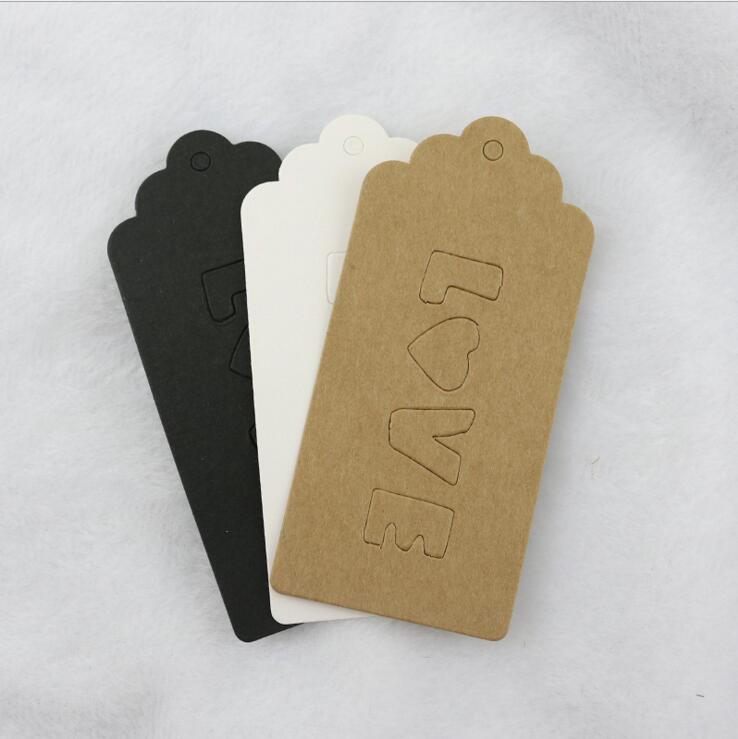 100Pcs 5*10cm DIY Kraft Paper Tags White Brown Rec... – Grandado