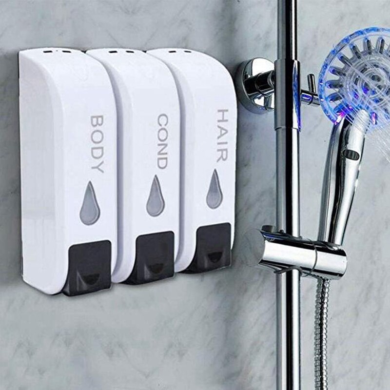 Triple Shower Soap Dispenser Wall Mounted Liquid S... – Vicedeal