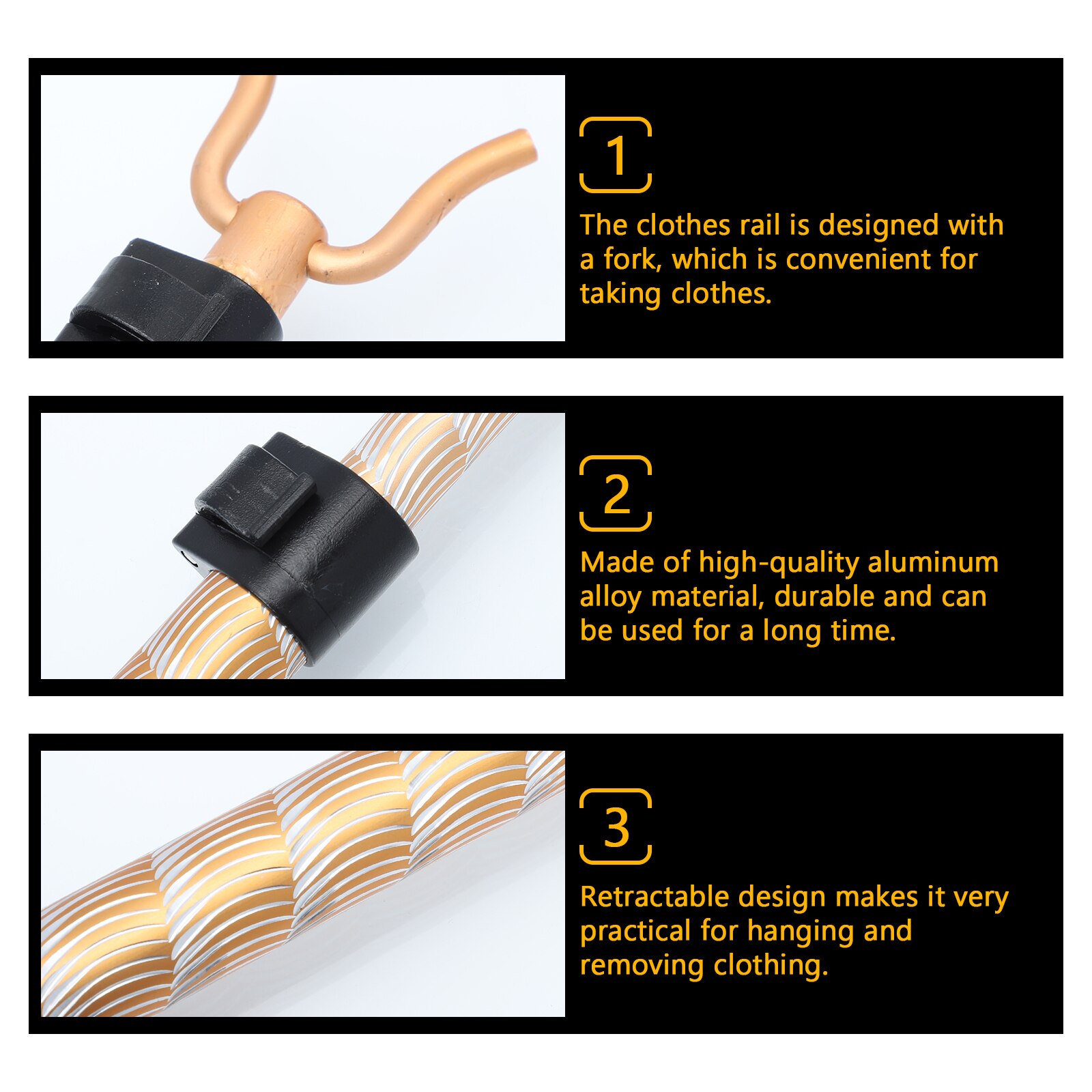 Retractable Clothesline Pole Closet Hook Pole Adju... – Grandado