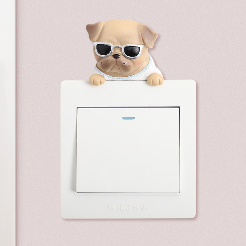 3D Dimensional Resin Switch Stickers Cute Pug Play... – Grandado