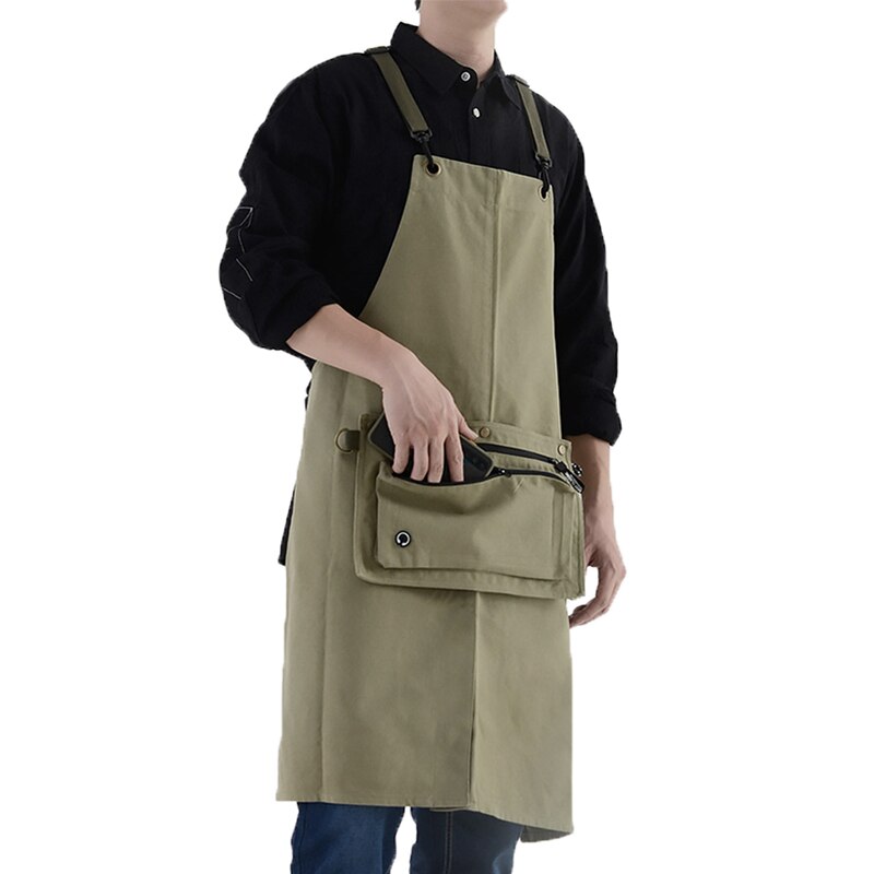 Cotton Canvas Waterproof Apron Hairdresser Aprons ... – Vicedeal