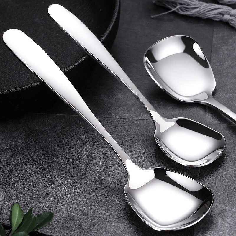 Stainless Steel Rice Spoon S M L Square Spoon Ladl... – Vicedeal