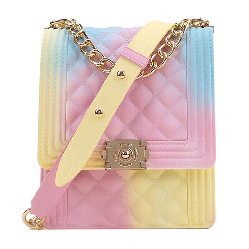 Crossbody Rainbow Bags Pack Matte Rhombic Chain Sh... – Grandado