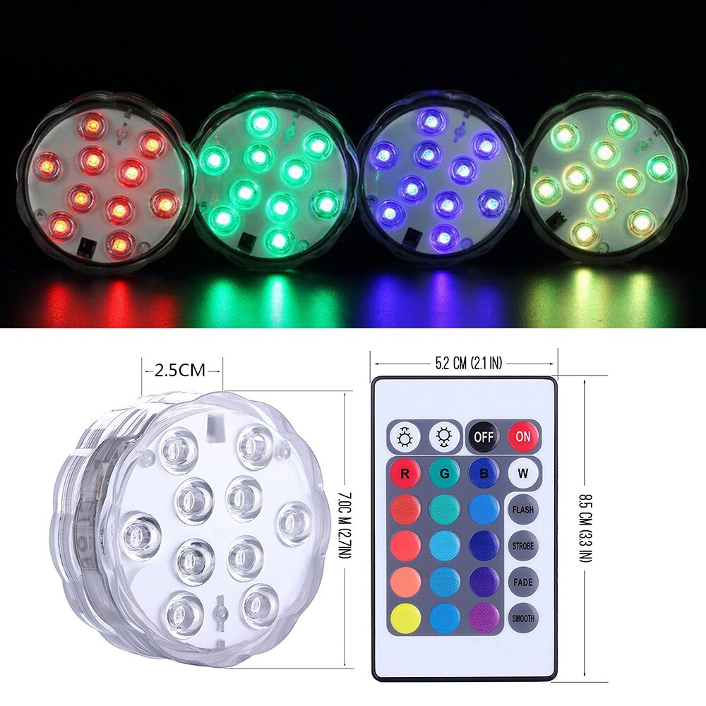 10 Led Rgb Submersible Licht Onderwater Night Lamp... – Grandado