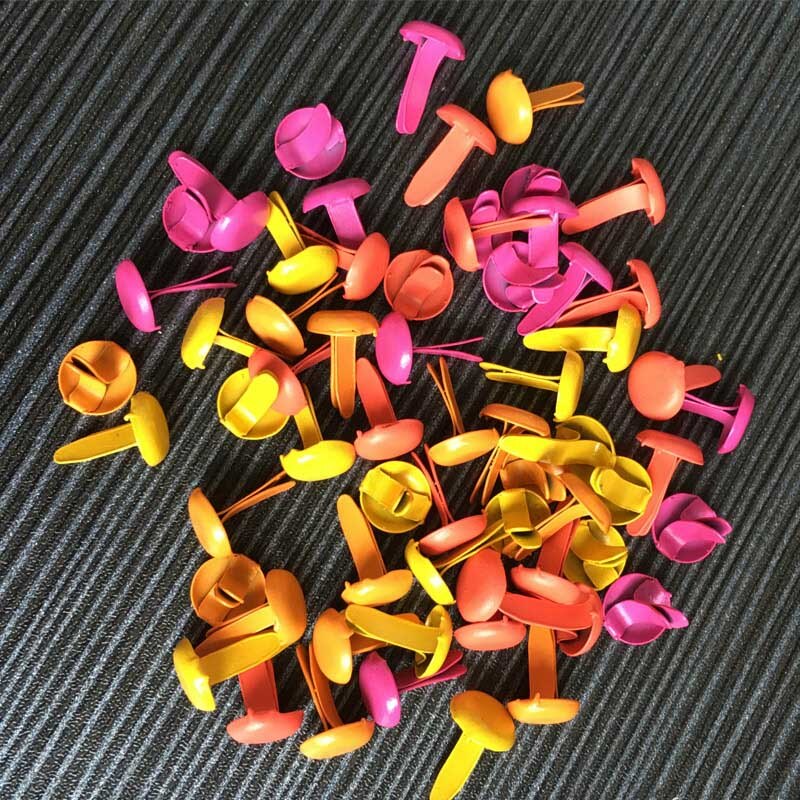 100Pcs 5.5mm Mixed Colorful Metal Round Brads Scra... – Grandado