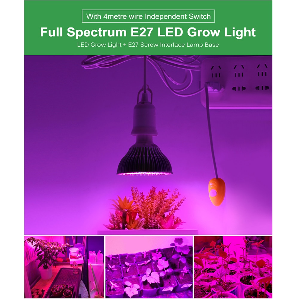 E27 Full Spectrum Grow Gloeilamp 30W 50W 80W Led P... – Grandado