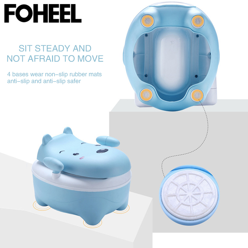 Foheel bärbar baby potta söt tecknad baby toalett ... – Grandado