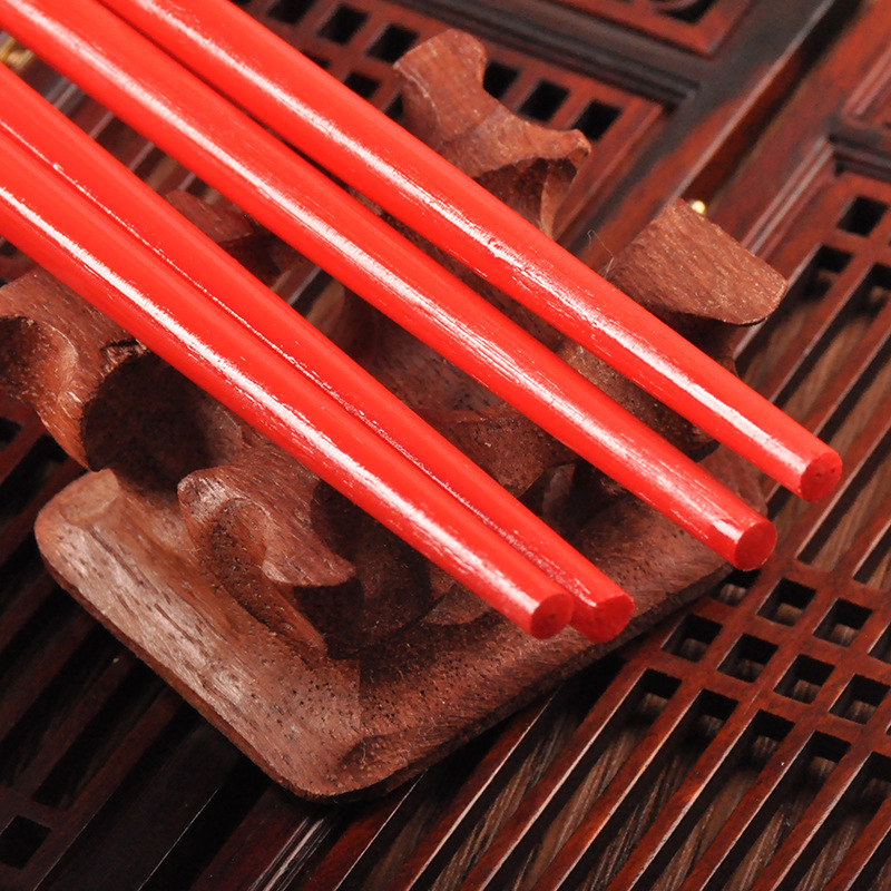 Chinese Knot Red Wood Chopsticks Handmade Food Sti... – Vicedeal