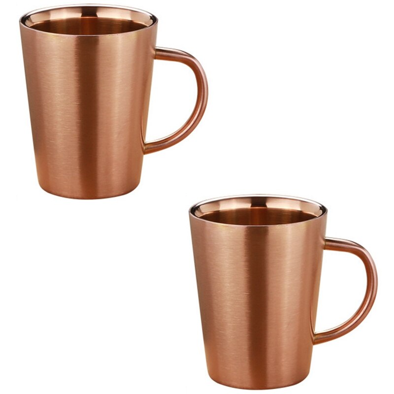 340ML Double Wall 304 Stainless Steel Coffee Mug W... – Grandado