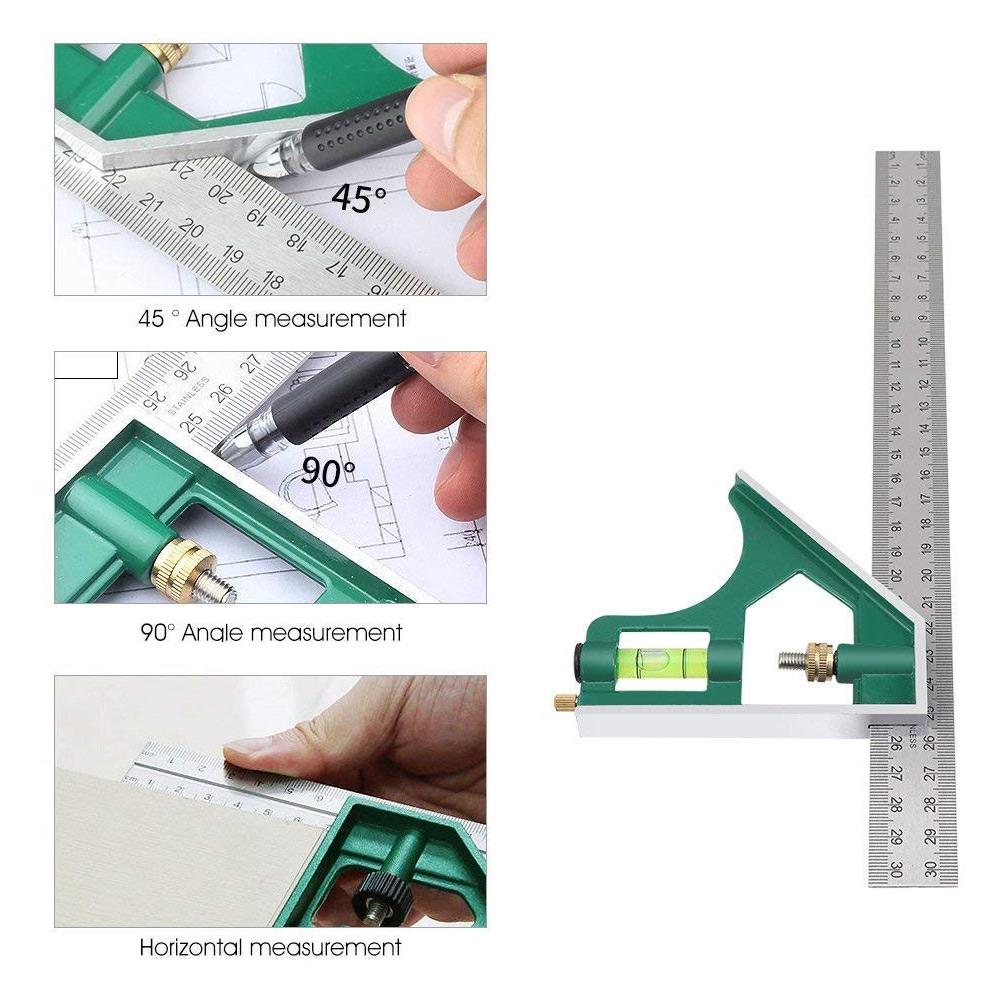 300MM Square Ruler Multi-Function Stainless Steel ... – Vicedeal