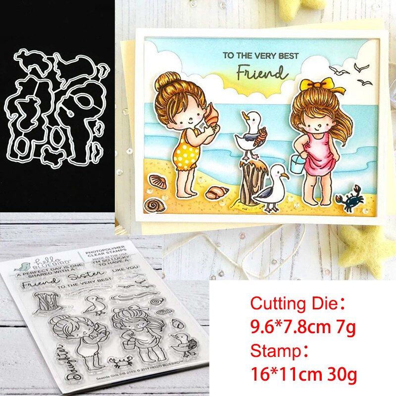 Reunion Beach Girl Metal Cutting Dies Stencils Cea... – Grandado