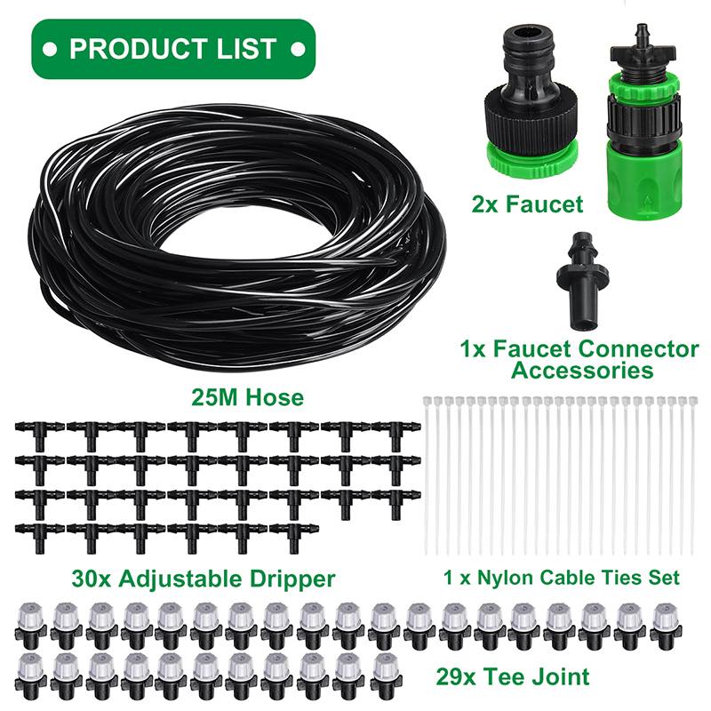 25M DIY Drip Irrigation System Automatic Watering ... – Vicedeal