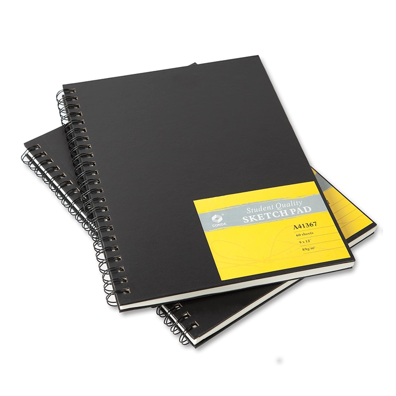 Hardcover 9"x12" Spiral Sketch Pad CONDA for Drawi... – Grandado