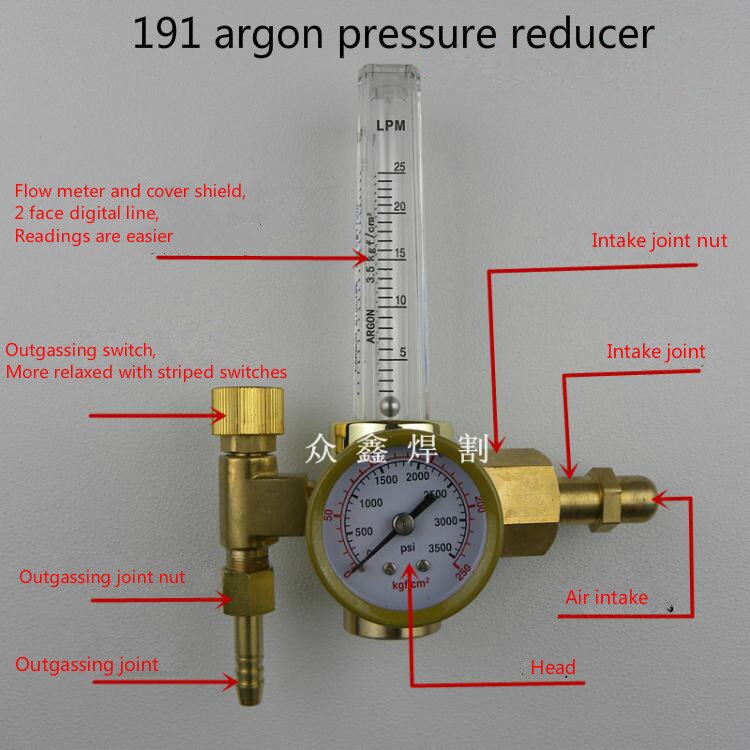 all copper argon pressure reducing valve, argon me... – Grandado
