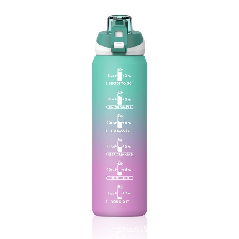 1000Ml Plastic Fles Water Drinken Draagbare Gradië... – Grandado