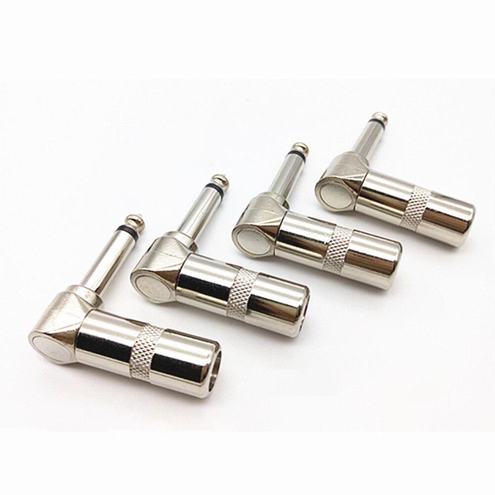 4Pcs 1/4 Inch 6.35mm Right Angle Male Stereo Mono ... – Grandado