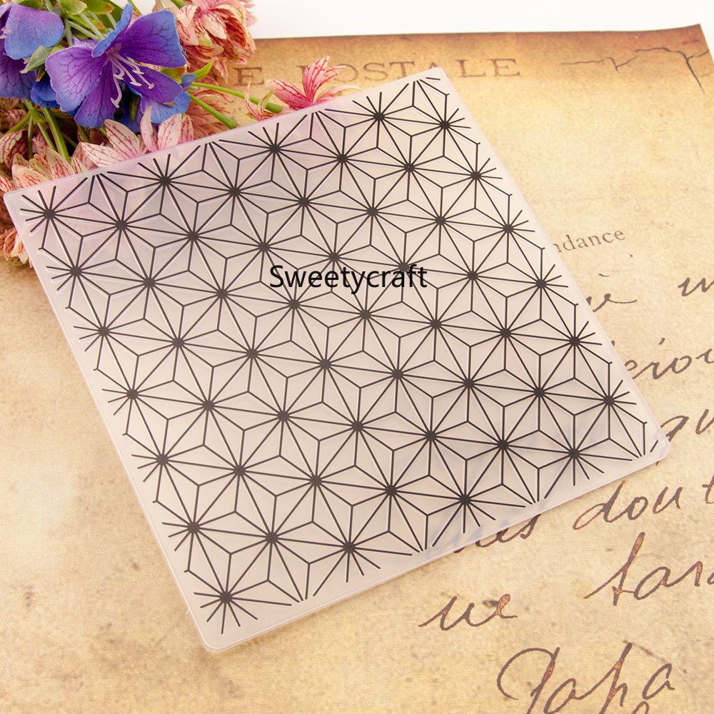 Embossing Folder Flower Diamond Shape Scrapbooking... – Vicedeal
