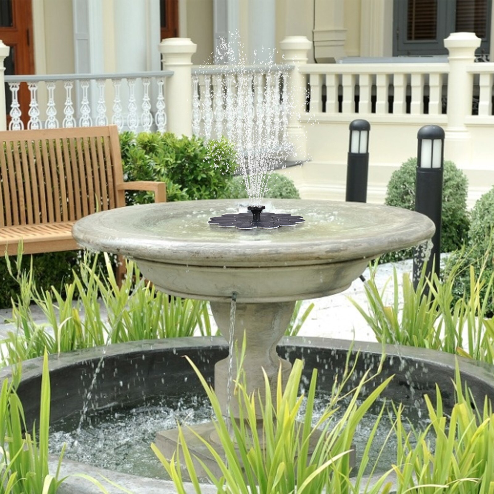 Solar Fontein Pomp 1.4W Cirkel Tuin Solar Waterpom... – Grandado