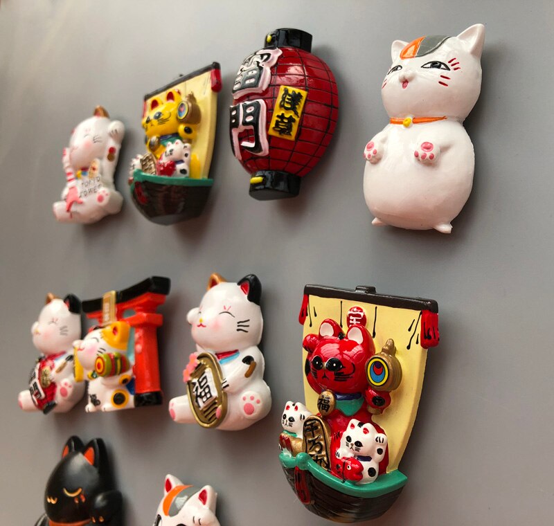 3D resin plutus cat fridge magnets japan tokyo tou... – Grandado