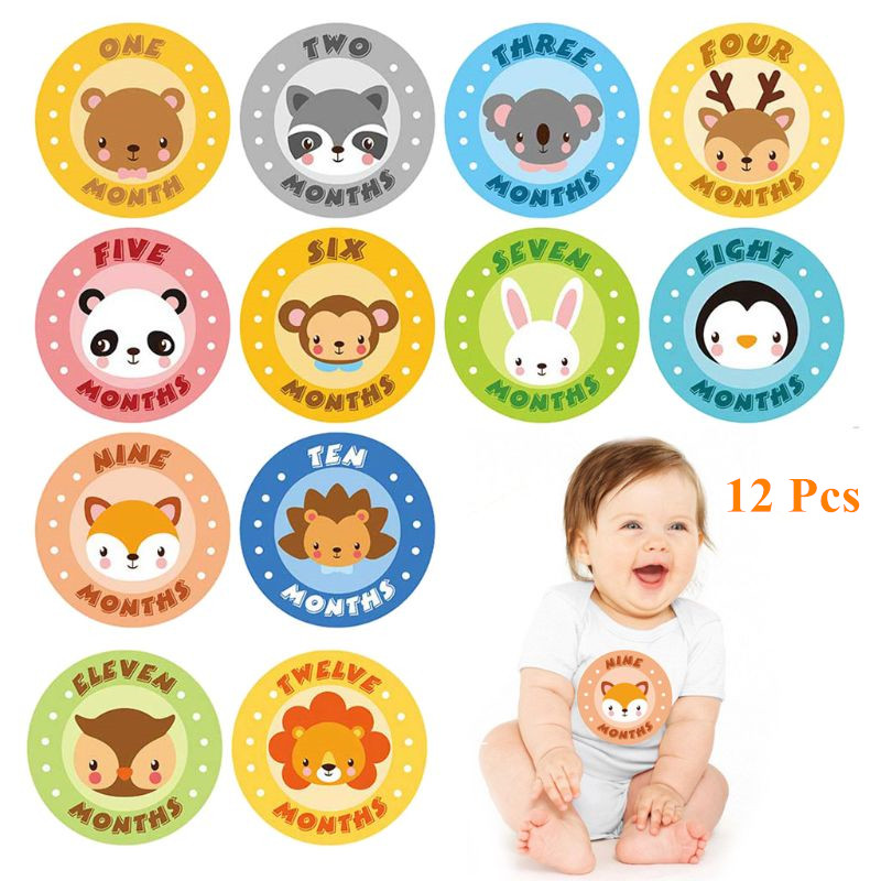 12 Month Baby Monthly Stickers Baby First Year Mon... – Vicedeal