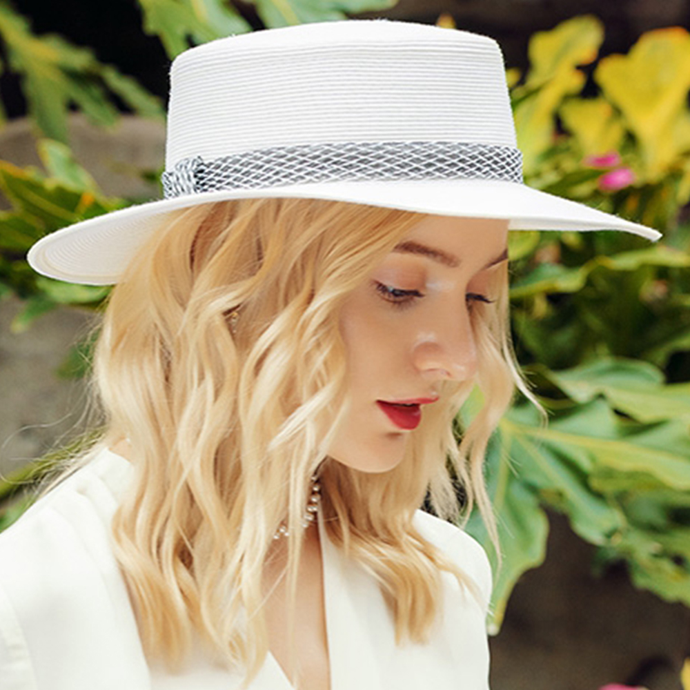 Sombrero de sol con lazo para mujer, sombrero de p... – Grandado