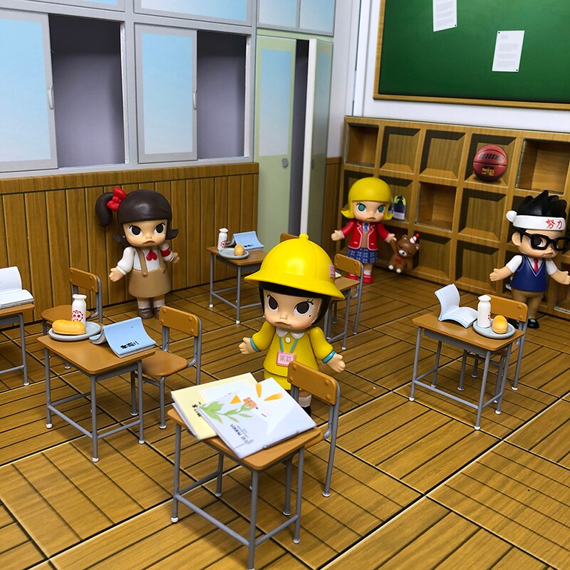 1 Set Dollhouse minature Classroom Table and Chair... – Vicedeal