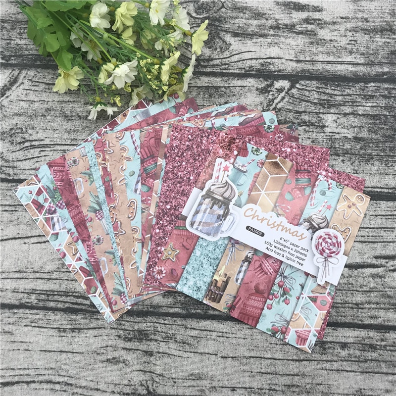 24 sheets 6"X6"the Christmas Pattern Scr... – Grandado