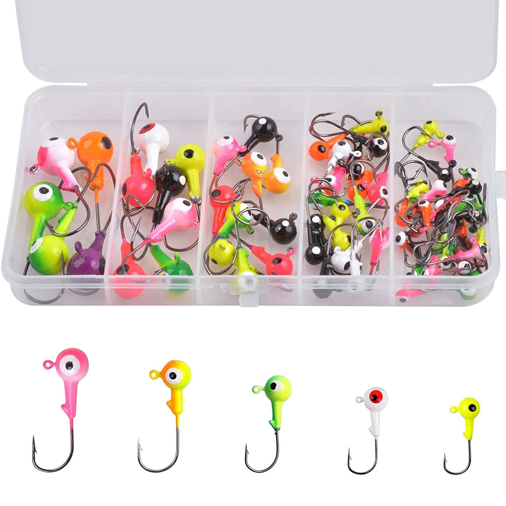 65 st /45 st fiske jigg huvud krok set vev bly jig... – Grandado
