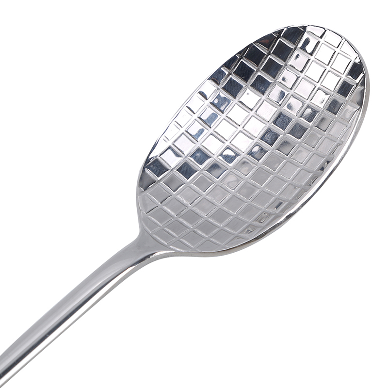 Baby fodring ske rustfrit stål badminton ketcher ske ske fløde frugt ...