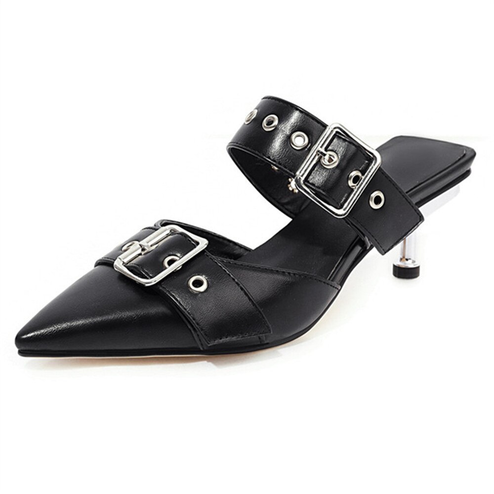 ASUMER women sandals pointed toe buckle cool party... – Grandado