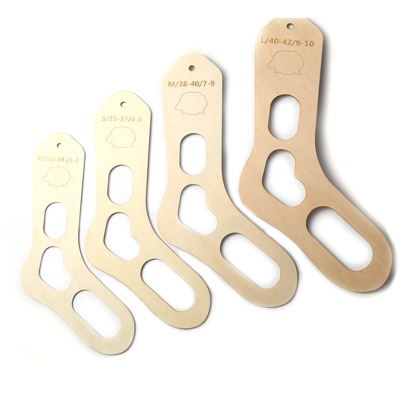 2PCs Natural XS-L Wood Sock Blocker DIY Xmas Socks... – Grandado